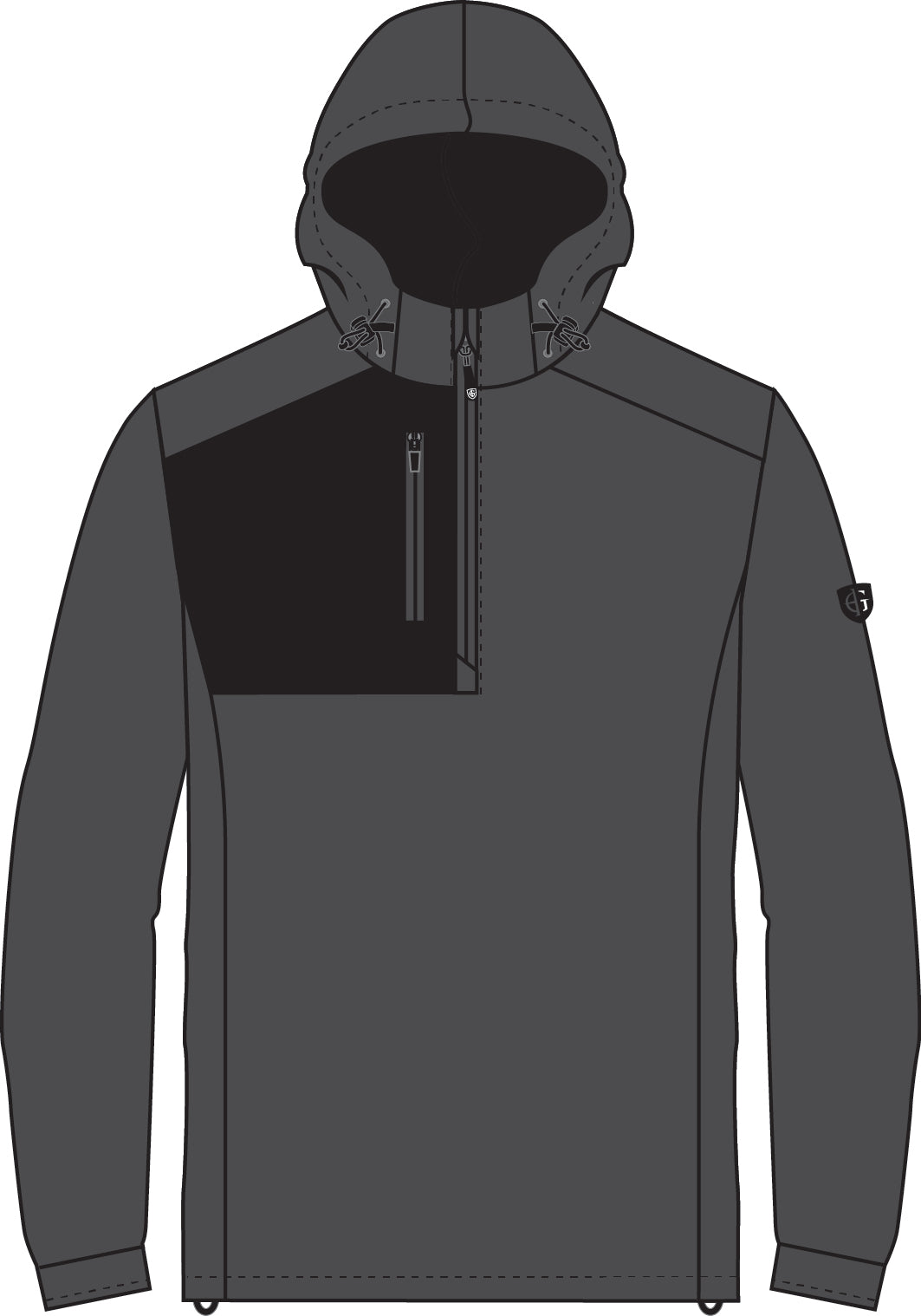 Island Green Men’s ¼ Zip Colour Block Hoody | Pan World Brands